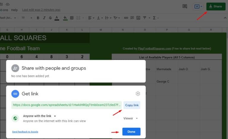 Google Sheets Template for Football Squares - Play Football Squares